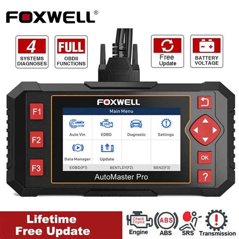 FOXWELL NT604 Elite Car OBD2 Scaner ENG ABS Airbag SRS AT Diagnostic
