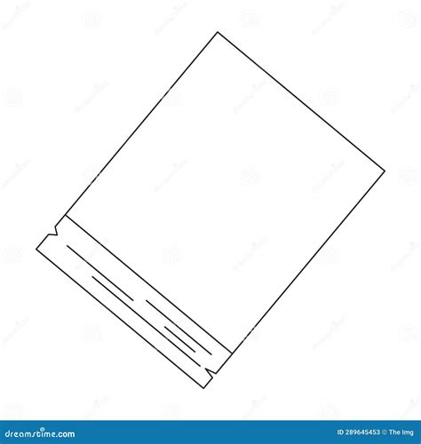 Empty Paper Blank Flat Monochrome Isolated Vector Object Stock