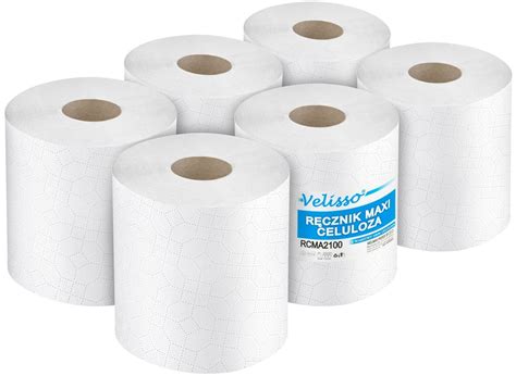 Ręcznik papierowy celulozowy WELMAX Velisso MAXI 2W BIAŁY 100m 6szt
