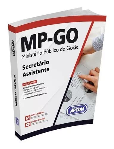 Apostila Mp go 2022 Secretário Assistente Parcelamento sem juros