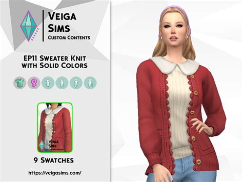 The Sims Resource Ep Sweater Knit With Solid Colors
