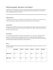 05 06 Electromagnetic Spectrum Lab Doc Electromagnetic Spectrum Lab
