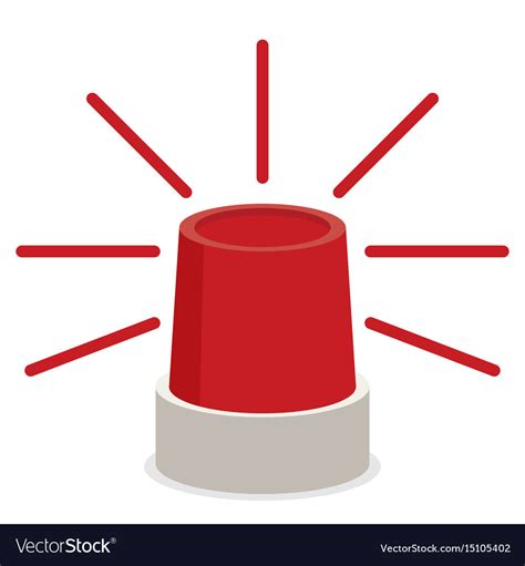 Police Or Ambulance Red Flasher Siren Icon Vector Image