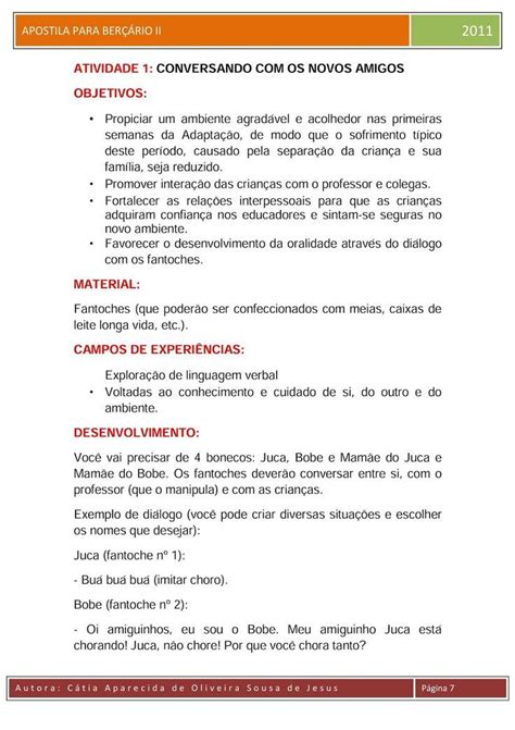 EducaÇÃo Infantil Profª Dessire Apostila Para BerÇÁrio B00