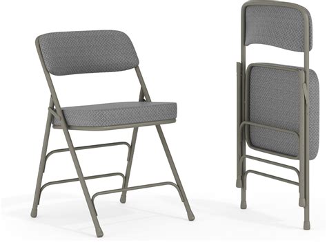 FurnitureR Paquete De 4 Sillas Plegables Con Marco De Metal Y Asiento
