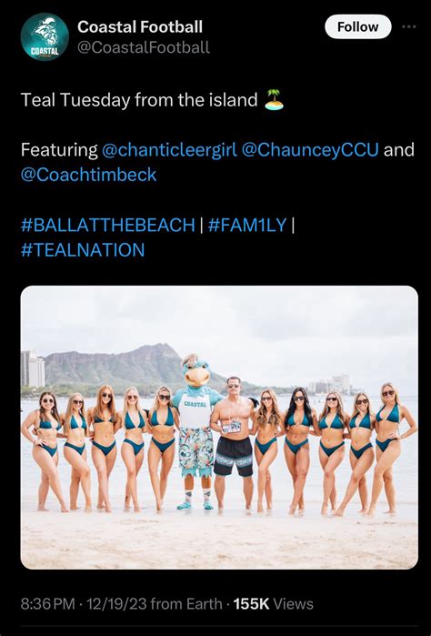 Coastal Carolina Scrubs Photo Of Shirtless Coach Tim Beck Posing With