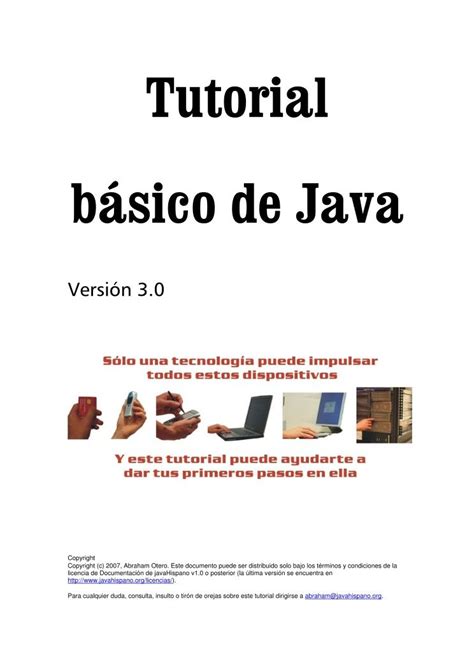 pdf de programación mis apuntes de java tutorial básico de java
