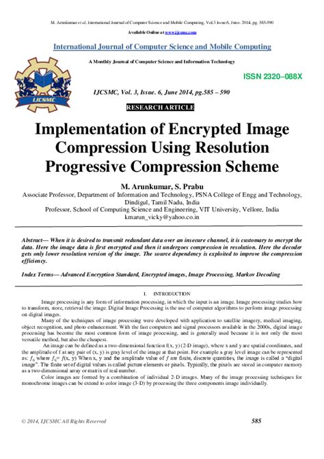 pdf implementation of encrypted image compression using resolution progressive compression