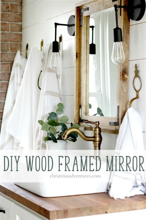 Framing Bathroom Mirror With Wood Rispa