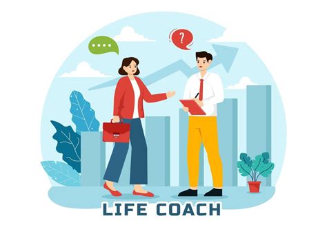 Life Coach Vector Illustration For Consultation Education Motivation