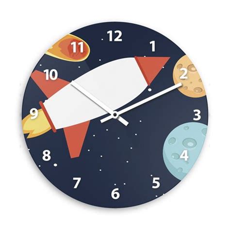 Weltraum Astronauten Raketen 30 spacige Produkte für Kinder Clock