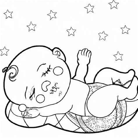 Desenhos De Beb Dormindo Para Imprimir E Colorir