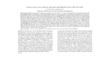 Upaya Pencegahan Anemia Gizi Besi Pada Ibu Hamil PDF Document