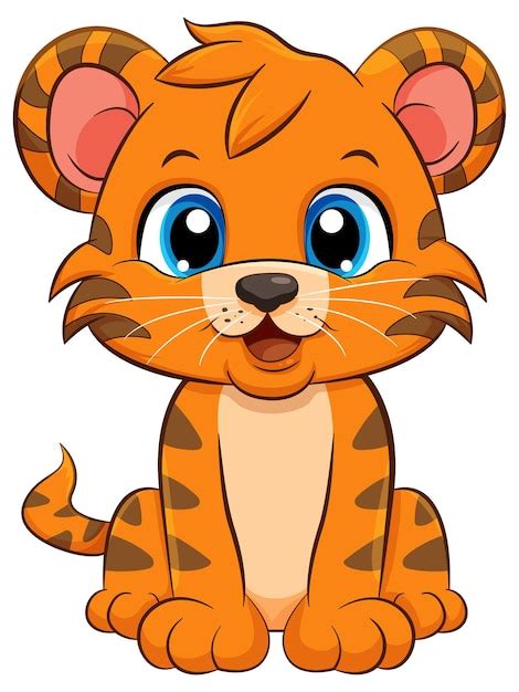 Lindo Dibujo De Dibujos Animados De Tigre