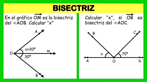 Bisectriz de un ángulo ejercicios resueltos YouTube