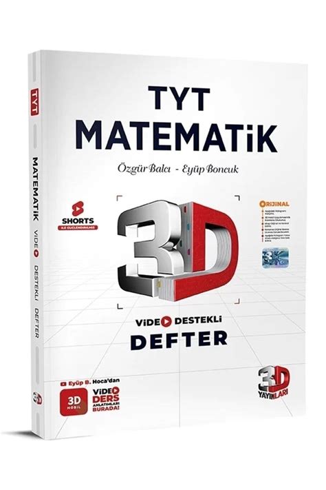 3D Yayınları 3d Tyt Video Destekli Matematik Defter Vdd 2024 Fiyatı