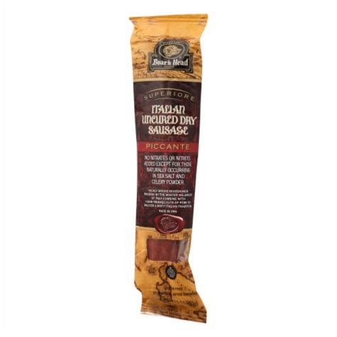 Boar S Head Superiore Italian Uncured Dry Sausage Piccante 7 5 Oz
