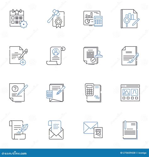Blueprint Blueprinting Line Icons Collection Design Drafting