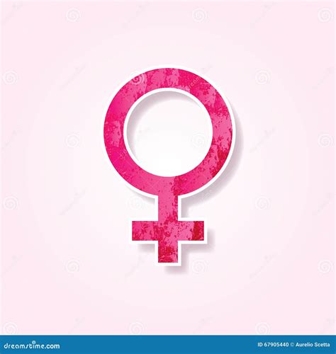 Vector Stickers The Woman Venus Symbol Stock Vector Illustration Of