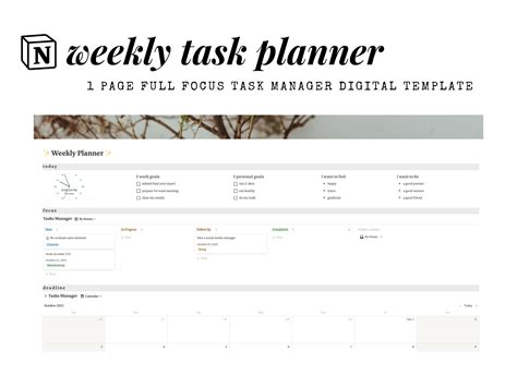 Notion Planner Template Neryaw