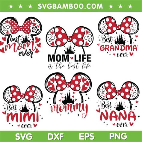 Disney Mouse Ear Mom Svg Bundle
