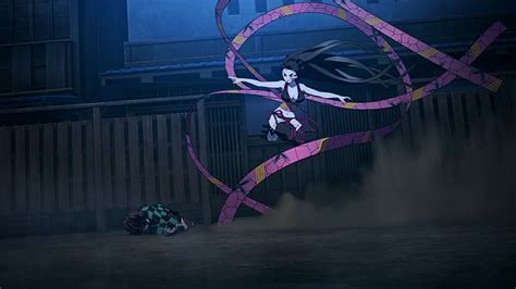 Kimetsu No Yaiba Kamado Tanjiro Daki Demonio Noche Cabello Largo