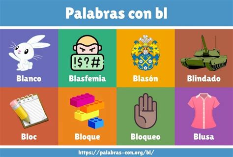 Cuáles son algunas palabras interesantes que comienzan con bl