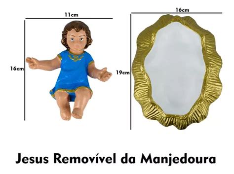 Menino Jesus Manjedoura De Borracha 15cm Inquebrável Parcelamento