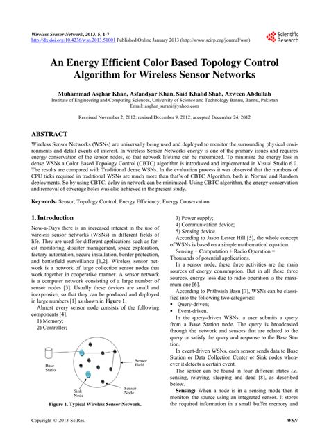 pdf an energy efficient color based topology control algorithm for wireless sensor networks