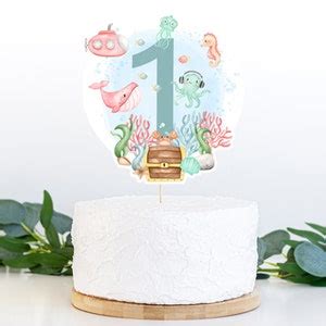 Girl Under The Sea Cake Topper Ocean Centerpiece Under The Sea Theme