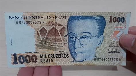 CÉDULA DE 1000 CRUZEIROS REAIS VALOR 2021 2022 ANÍSIO TEIXEIRA
