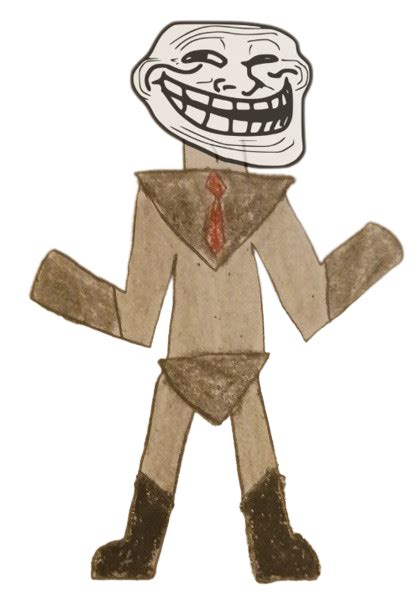 Mr Trollface Transparent DarthTricera Version Empty Hands Blank