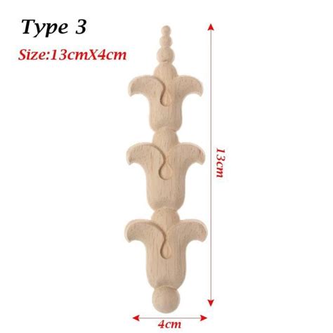Statue deco Applique d angle sculptée en bois fleur de Rose non peinte