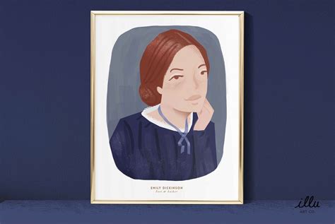 Emily Dickinson Portrait Inspirational Women Famous Literature