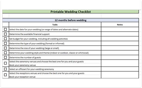 Print Out Your Own Wedding Checklist Wedding Reception Checklist
