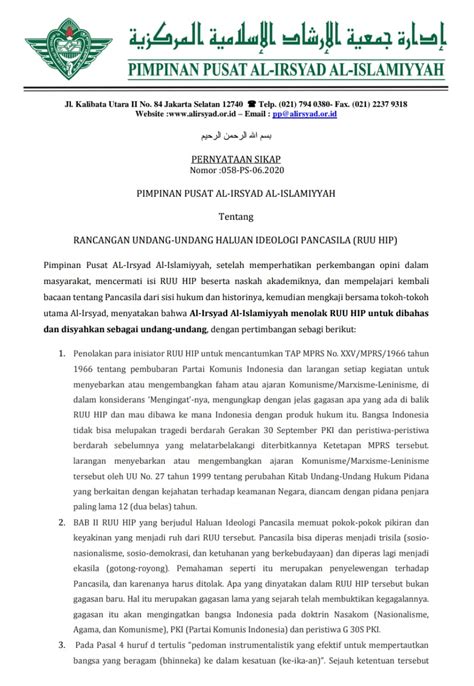 Detail Contoh Surat Pernyataan Sikap Dukungan Koleksi Nomer 33