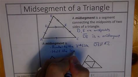 midsegment of a triangle worksheet