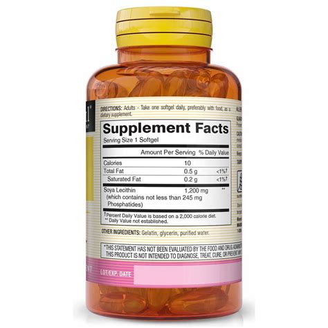 Mason Natural Lecithin 1200Mg 100 Softgels Stayjuve
