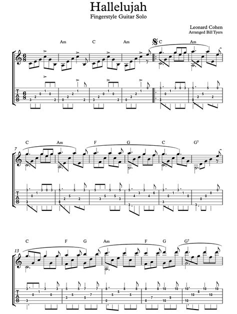 Hallelujah Chords Guitar