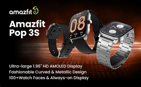Amazon In Buy Amazfit Pop 3S Smart Watch With 1 96 AMOLED Display