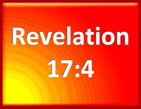 Revelation And The Woman Was Arrayed In Purple And Scarlet Color