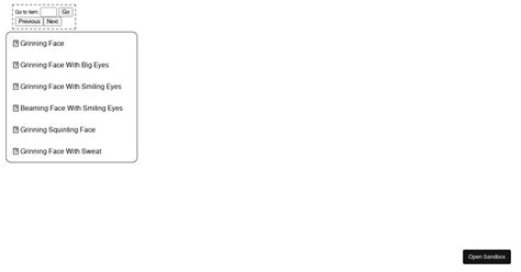 Scrollable List Example Forked Codesandbox