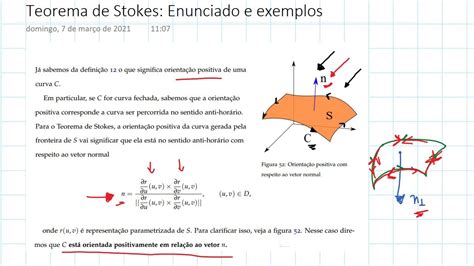 Aula 12 Teorema De Stokes Enunciado E Exemplos YouTube