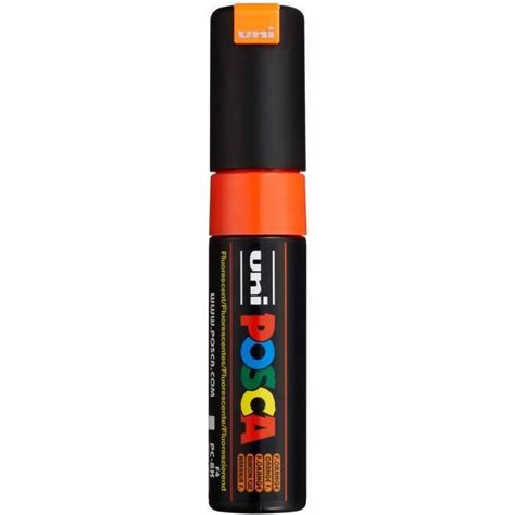 Uni Ball Marqueur Pointe Large Biseautee Orange Fluo Uni Ball Posca