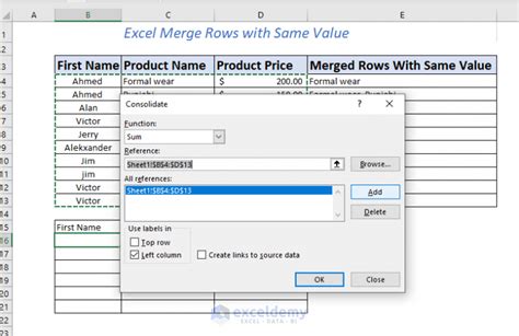 excel merge rows with same value 4 ways exceldemy