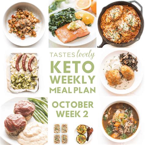Keto Weekly Meal Plan October Week Tastes Lovely