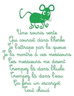 Une souris verte Comptines Chansons pour enfants Comptine crèche