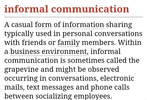 What Is The Meaning Of Formal Organization And Informal Communication