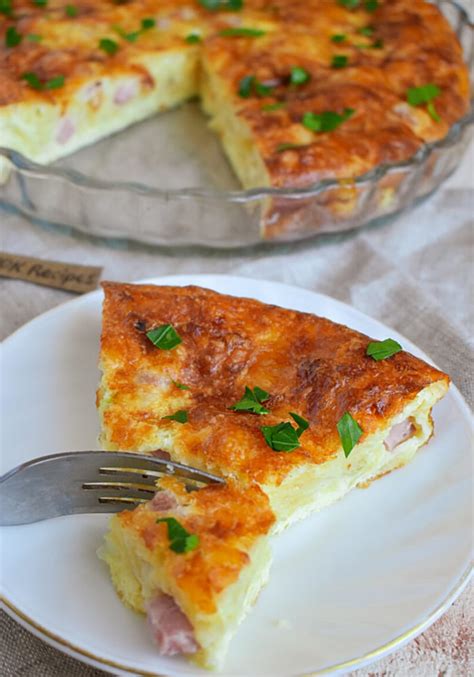 Easy Crustless Quiche Recipe Ham And Cheese