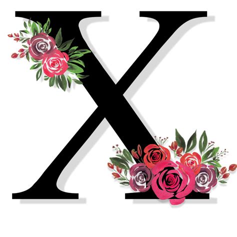 Alfabeto De Letras Florales Png